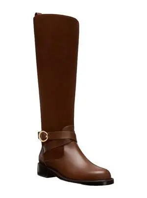 STUART WEITZMAN Benni Riding Boot - Deep Coffe/dark Brown