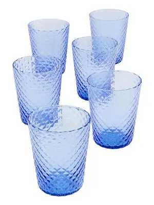 ZAFFERANO Isolano Tumblers Set Of 6 - Light Blue