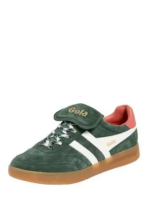 Gola Stadia '86 Suede Sneakers - Evergreen/off White/hot Coral