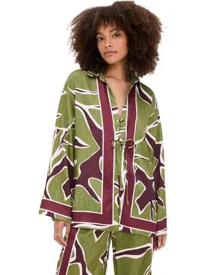 SEVEN WONDERS Alessandra Long Sleeve Shirt - Alessandra Green
