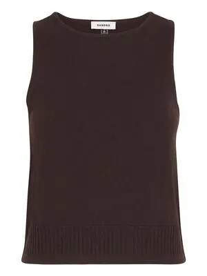 Sandro Wool-cashmere Tank Top - Brown