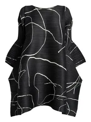 Issey Miyake Printed Pause Tunic - Black