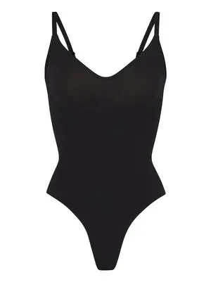 SKIMS Seamless Sculpt Thong Bodysuit - Black