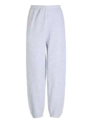 SKIMS Cotton-Blend Fleece Sweatpants Light Grey