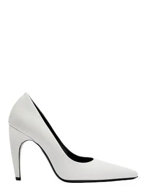 JUDE Fame 105 Glossed Leather Pumps - White