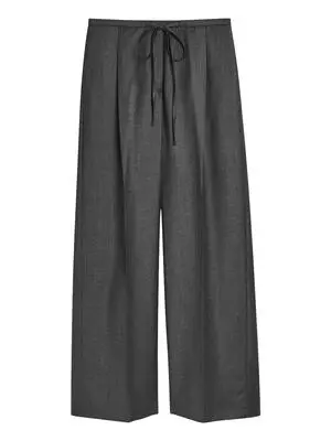 RÓHE Drawstring Wide-Leg Wool Trousers