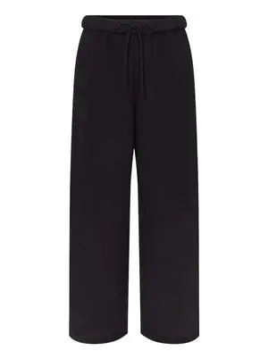 SKIMS Cotton-blend Straight-leg Sweatpants - Black