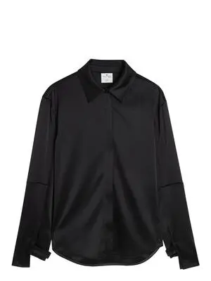 COURREGES Satin Shirt - Black