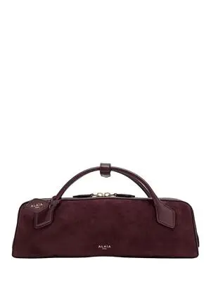 Alaïa Le Teckel Suede Clutch - Burgundy