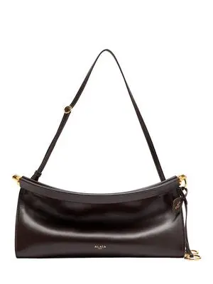 Alaïa East West Medium Leather Shoulder Bag - Dark Brown