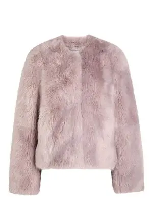 STAND STUDIO Halle Faux Fur Jacket Light Pink