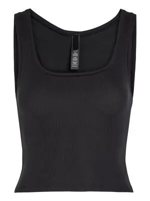 SKIMS Ribbed Stretch-cotton Tank - Black