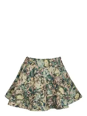 GANNI Tapestry Patterned Jacquard Woven Mini Circle Skirt