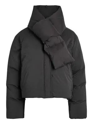 Alexander Wang Logo-embroidered Quilted Shell Jacket - Black