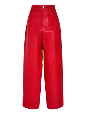 RÓHE Wide-Leg Leather Trousers