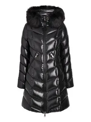 Moncler Fulmarus Quilted Glossed Shell Coat - Black