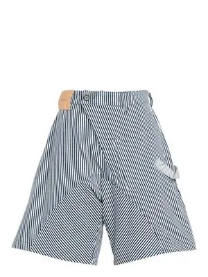 JW Anderson Twisted Striped Workwear Shorts - Whtblu