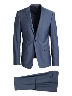 Emporio Armani David Line Suit Slate Size Wool - Blue