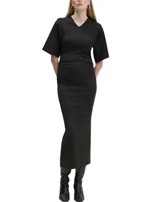 Day Birger Et Mikkelsen V-neck Ruched Maxi Dress - Black