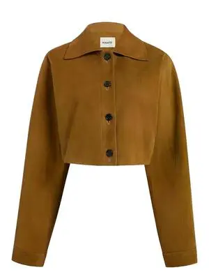 KHAITE Sue Suede Cropped Jacket