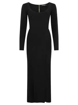 Roberto Cavalli Long-sleeve Slit Dress - Black
