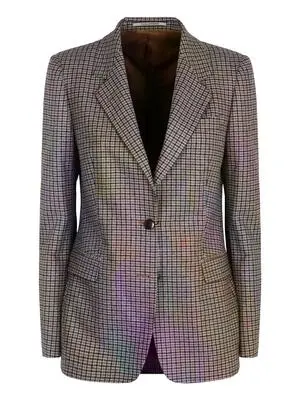 Tagliatore Single-breasted Check Blazer - Neutrals