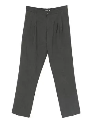 Imperial Pleated Straight Leg Pants - Grey