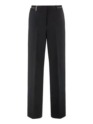 Peserico Embellished Trousers - Black