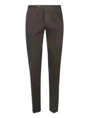 PT TORINO Cotton Straight-leg Trousers - Brown