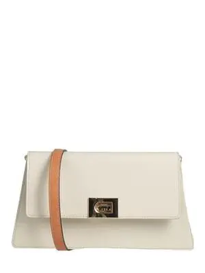 Furla Leather Crossbody Flap Bag - White