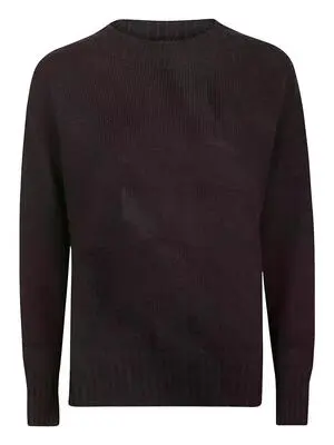 DRUMOHR Merino Wool Crew Neck Sweater Brown
