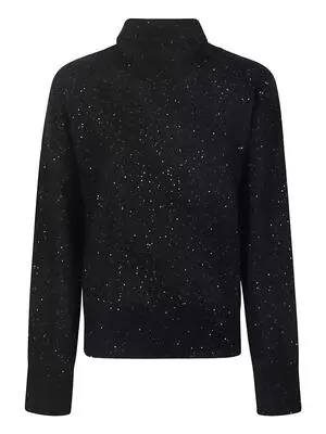 Fabiana Filippi Sequin-embellished Turtleneck Sweater - Black