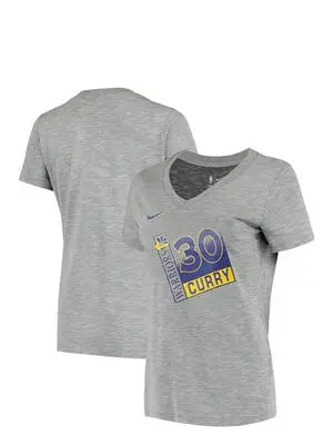 Nike Nba Golden State Warriors Stephen Curry V-neck T-shirt - Grey