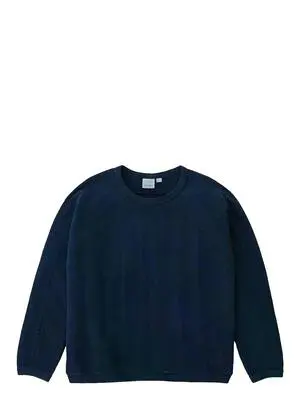 Gramicci Waffle Knit Crew-neck Sweater - Blue