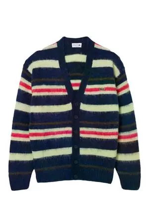 Lacoste Striped Cardigan - Blue