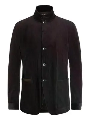 Zegna Buttoned Corduroy Jacket - Brown