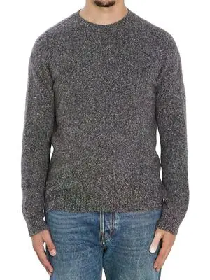 ROBERTO COLLINA Knitted Crew-neck Sweater - Grey