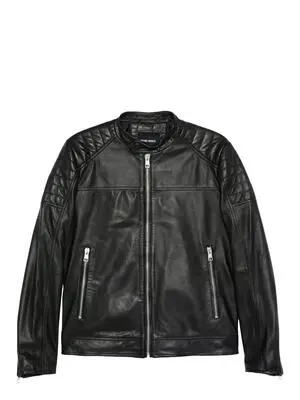 ANTONY MORATO Quilted Leather Jacket - Black
