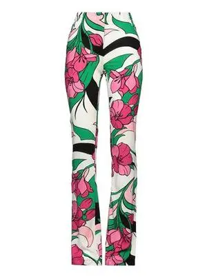 Pinko Floral Print Viscose-blend Pants - White