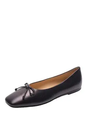BELLS & BECKS Felicia Square Toe Ballerina Flat - Black