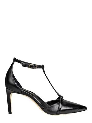 JOAN OLOFF SHOES Desiree T-strap Pump - Black