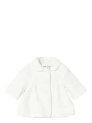 MAYORAL Textured Terry Cloth Coat - White