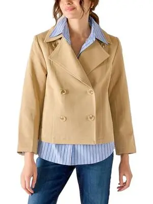 VOYAGEUR BY MERSEA Sailor Peacoat - Classic Khaki