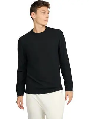 Onia Waffle Crewneck Black