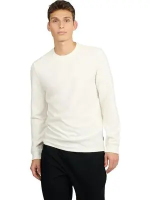 Onia Waffle Crewneck Egret