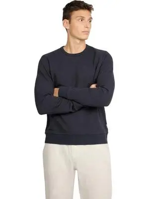 Onia Crewneck Heavyweight Terry Sweater - Midnight