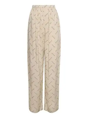 Balenciaga Silk Pyjama Pants - Beige