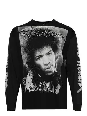 EARTHLING VIP Jimi Vintage Long Sleeve Tee Black - A