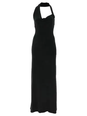 AYA MUSE Halterneck Maxi Dress - Black