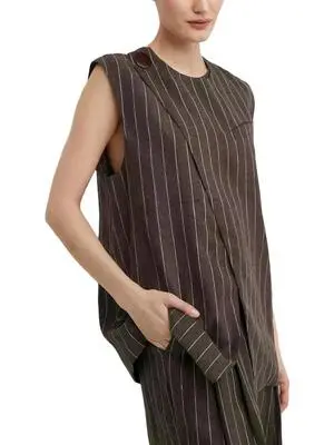 Day Birger Et Mikkelsen Pinstripe Patterned Top - Brown